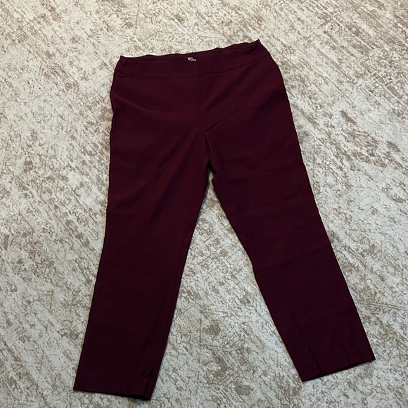 Kim Rogers | Pants & Jumpsuits | Kim Rogers Deep Red Tummy Control ...